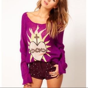 Wildfox | Sweaters | Wildfox White Label The Sacred Heart Sweater Nwt ...
